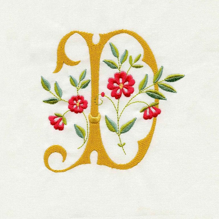 Floral Scroll Alphabet – The Sewing Collection