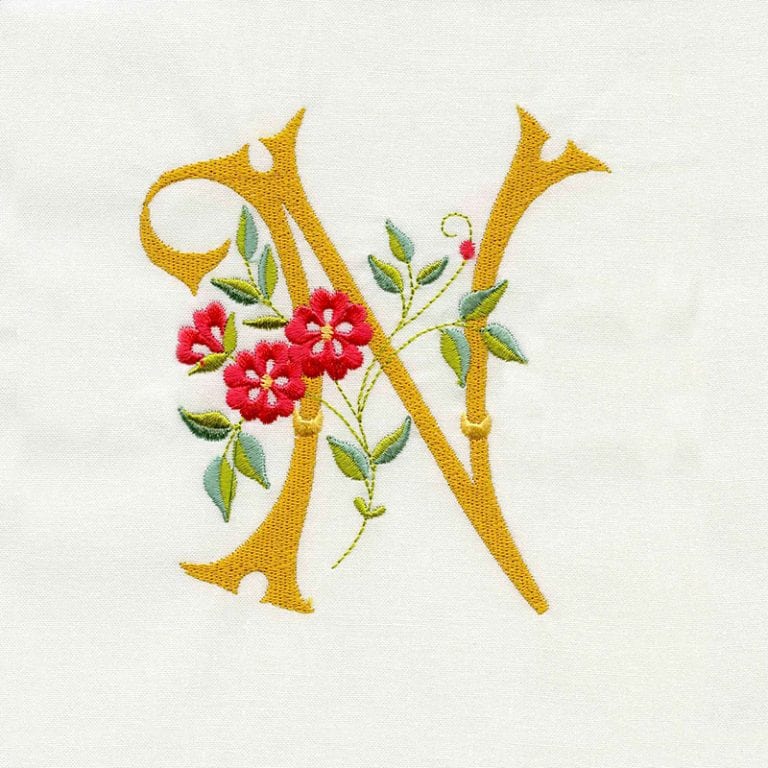 Floral Scroll Alphabet – The Sewing Collection