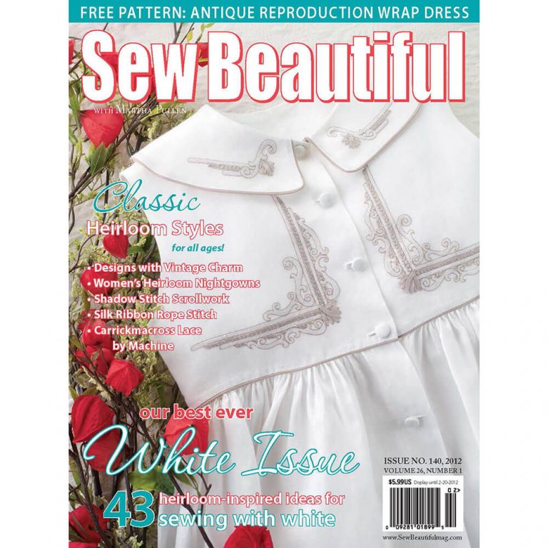 Sew Beautiful January/February 2012: Digital Issue #140 – The Sewing ...